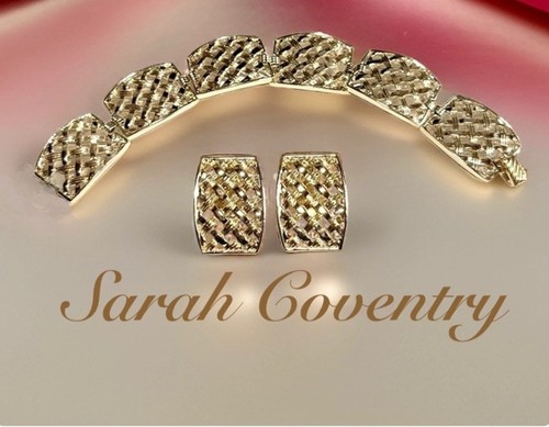 Vintage Signed Sarah Coventry Cosmopolitan 1960 Earrings & bracelet Set ...