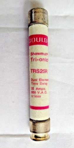 Gould Shawmut TRS25R 25-Amp TRI-ONIC Time-Delay Fuse 25A 600 VAC | eBay