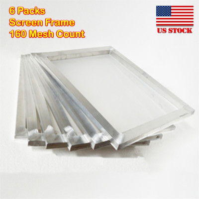6Pcs Aluminum Mesh Screen Frame 20"x24" Outer Size for Screen Printing ...