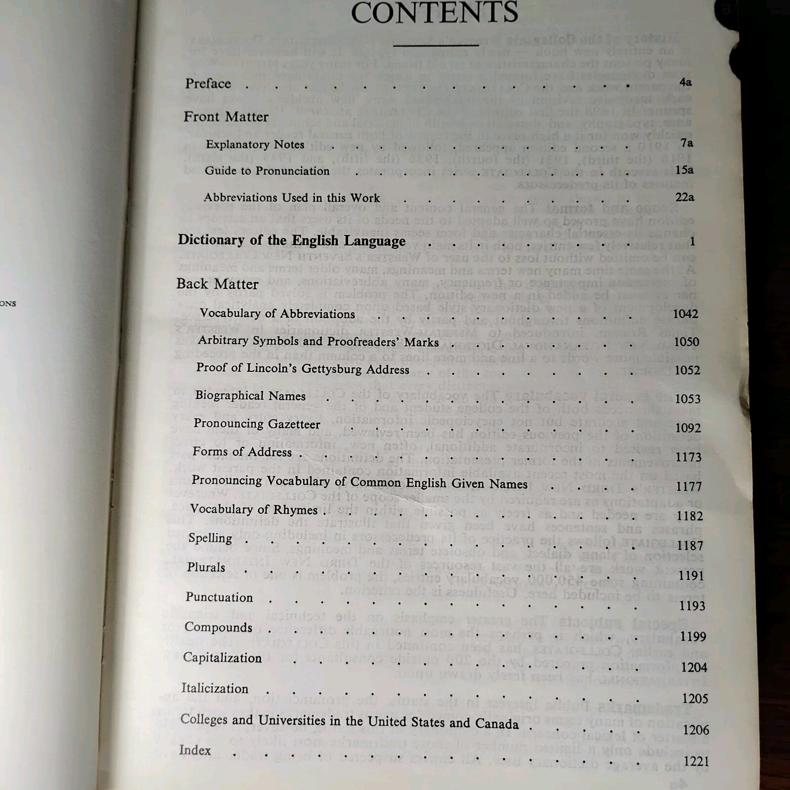 1965 Websters Seventh New Collegiate Dictionary Hardcover Thumb Index ...