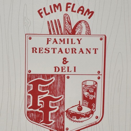 1980s Flim Flam Family Restaurant Deli Menu Plymouth Road Ann Arbor ...
