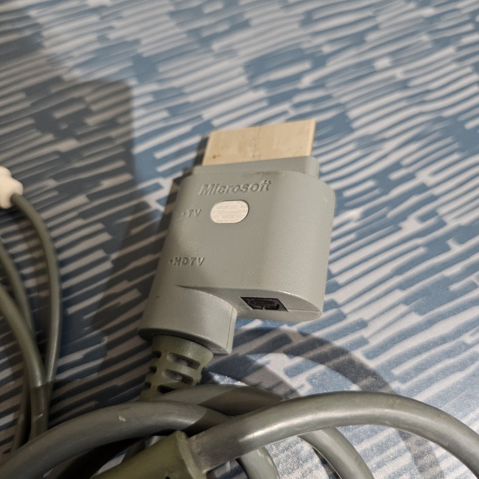 OFFICIAL GENUINE Microsoft Xbox 360 AV CABLE RCA COMPOSITE / COMPONENT ...