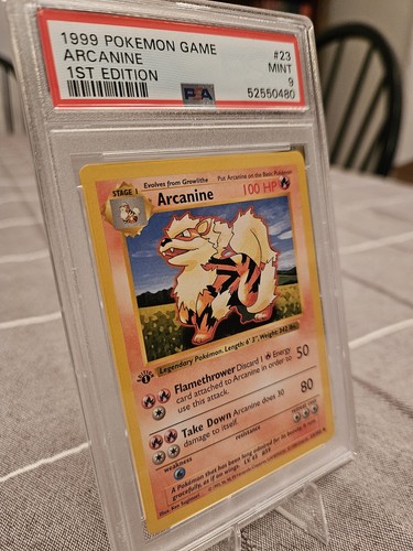 Arcanine 1st Edition Shadowless Base Set Rare 23/102 Pokemon PSA 9 MINT ...