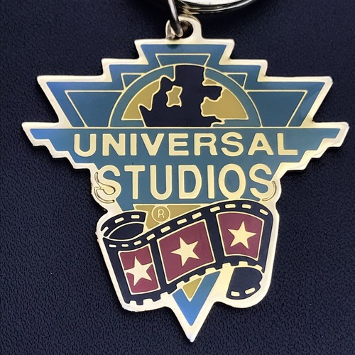 Universal Studios Gold Tone Keychain Key Fob Ring Souvenir Globe Logo ...
