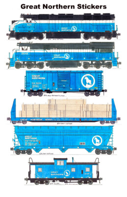 Great Northern Blue Train 6 individual Stickers Andy Fletcher | eBay