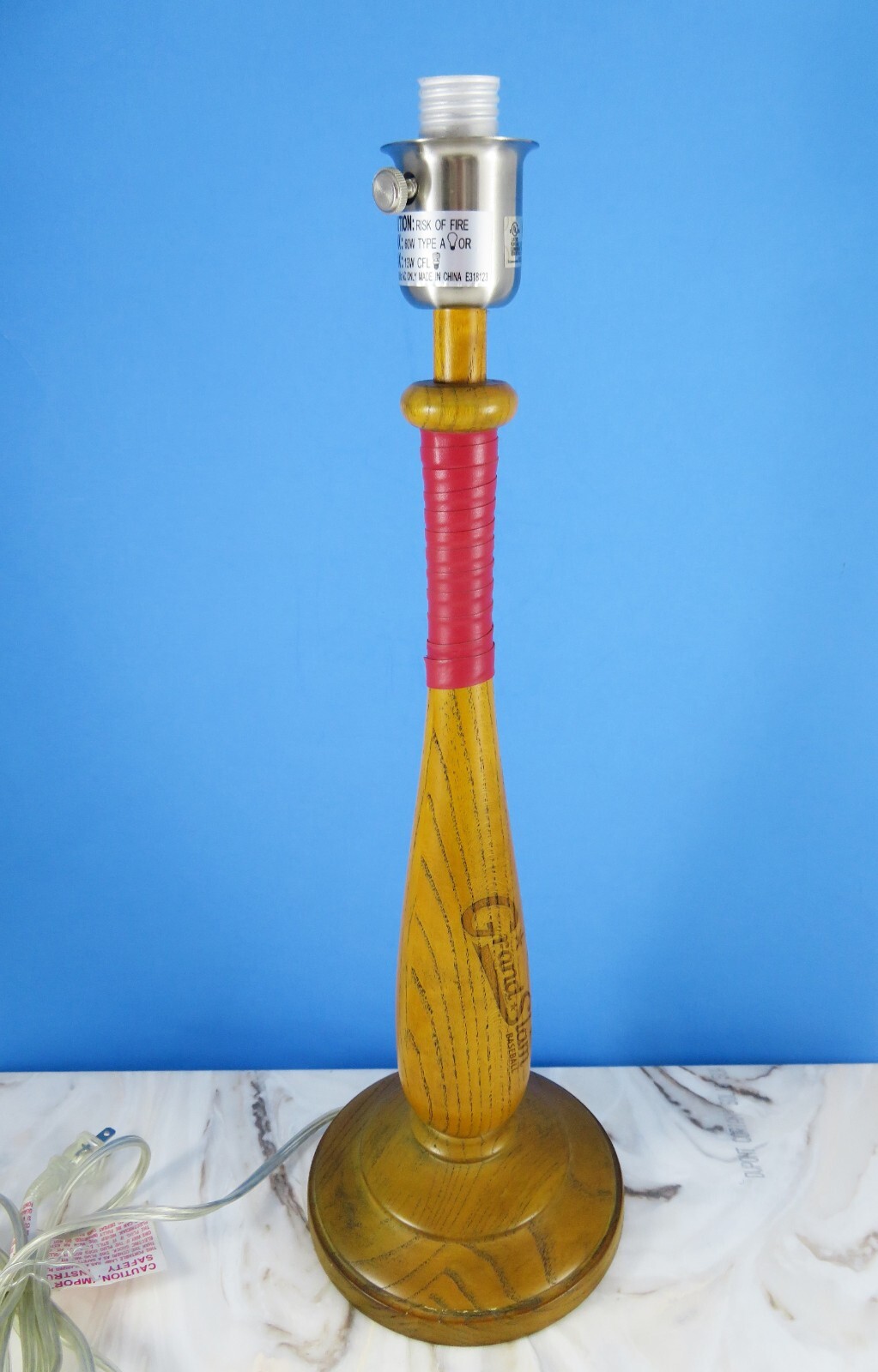 Pottery Barn Kids Oak Baseball Bat Lamp Grand Slam Electric 20 In High ...