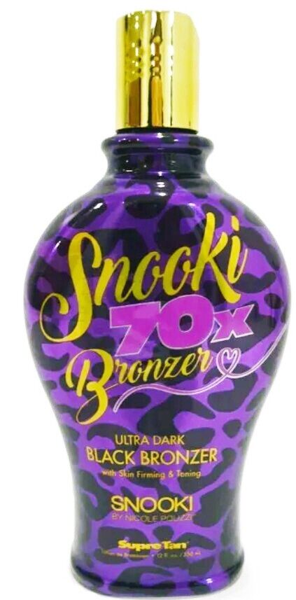 Supre SNOOKI 70X Ultra Dark Black Bronzer Skin Firm Tone Tanning Lotion ...