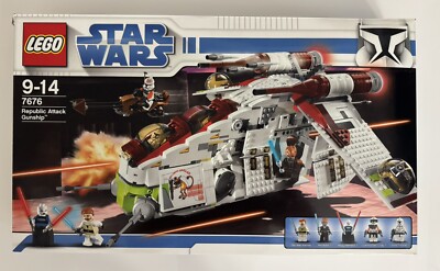 Lego 7676 Republic Attack Gunship |NEW| Open Box | Sealed Bags! Missing ...