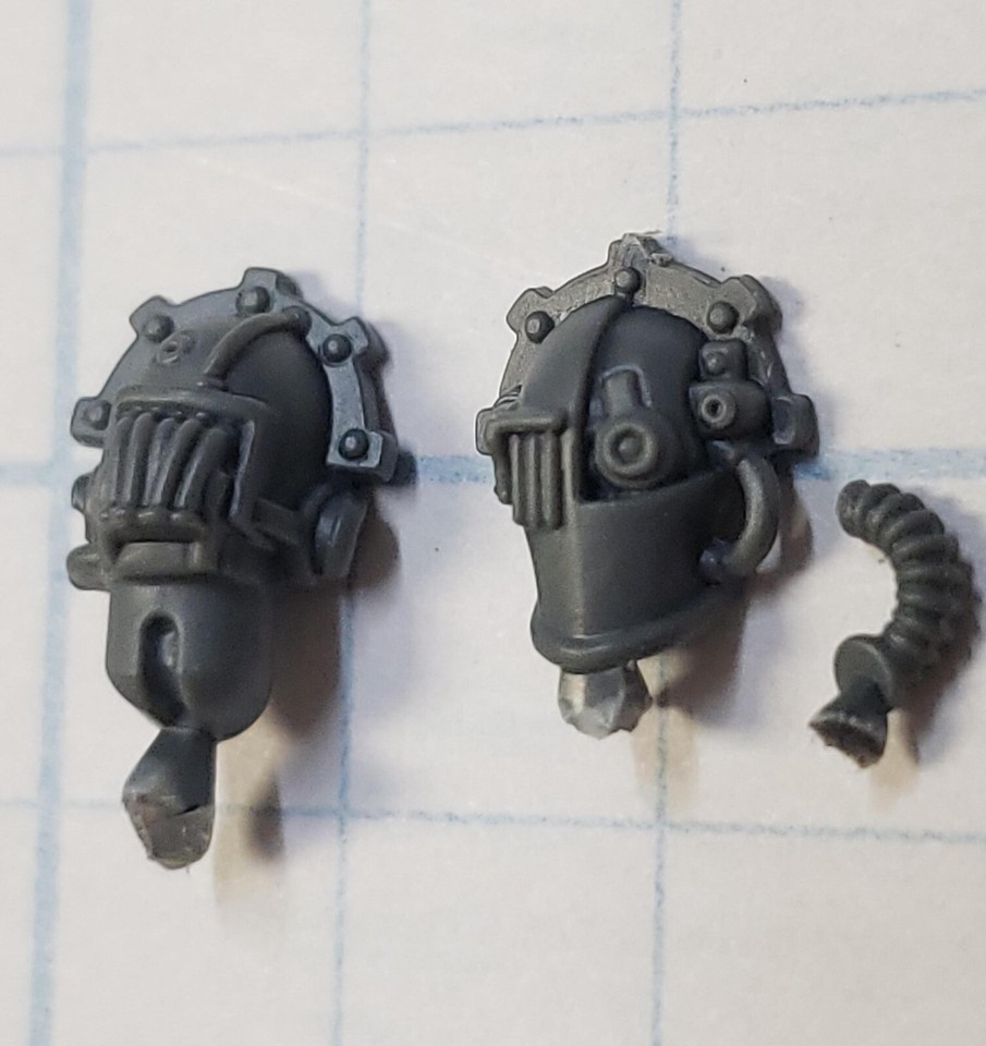 Warhammer 30k Cult Mechanicum Bits Tech Thralls Servitor Head w Options ...