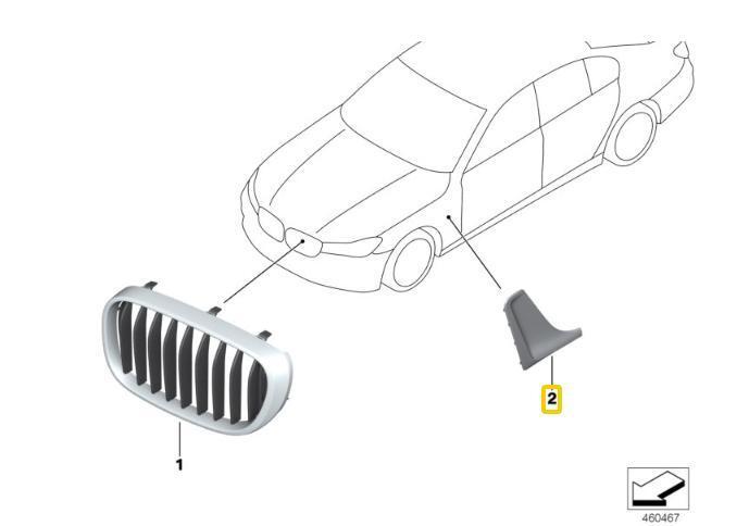 BMW 7 G11 G12 Trim Air Duct Side Panel Right 51747347378 7347378 for ...