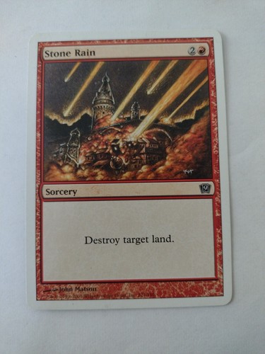 MTG Magic The Gathering Card Stone Rain Sorcery Red Ninth Edition | eBay