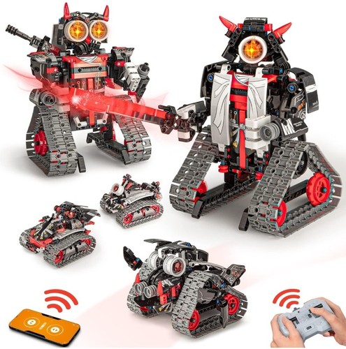 5 in 1 STEM Robot Building Kit, APP & Remote Control Samurai/Ninja Go ...