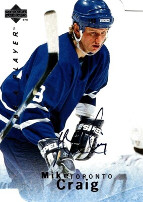 Mike Craig Maple Leafs Signed 1995-96 Upper Deck Be A Player Die-Cut ...