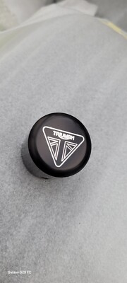 TRIUMPH ROCKET 3, 111, REAR AXLE NUT FINISHER BLACK ANODISED WITH LOGO ...