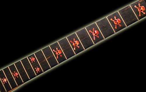 Jakamou Jockomo Skull / Avalon RED guitar to put inlay sticker F-067SK ...