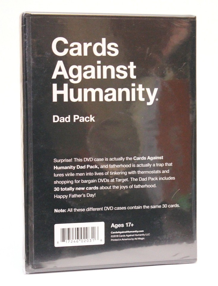 Cards Against Humanity Dad Pack Expansion DVD Case "Break Point ...