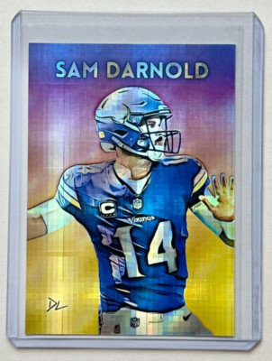 Sam Darnold Limited Edition Artist Signed "Minnesota Vikings" Refractor ...