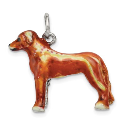 Sterling Silver Enameled Rhodesian Ridgeback Charm Pendant 0.75 Inch | eBay