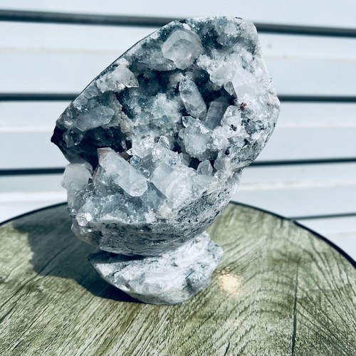 3.19LBNatural Fish Eye Stone Crystal Symbiotic Specimen Home Placement ...