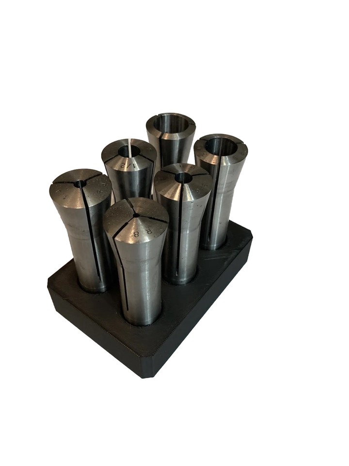R8 COLLET RACK Holder HOLDS 6 STANDARD COLLETS No Collets Included ...