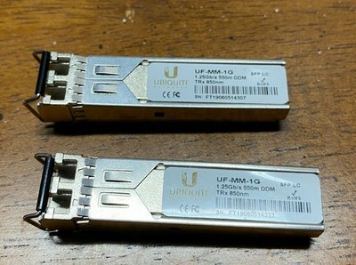 Ubiquiti Networks UF-MM-1G Fiber optic 850nm 1250Mbit/s SFP tranceivers ...