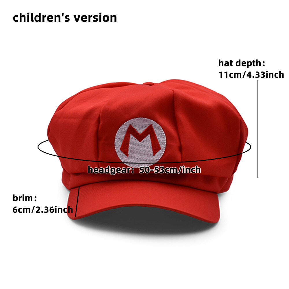 Mario Luigi Hats Toy Kids Adult Cosplay Props Caps Wario Waluigi Hat ...