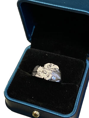 Sterling Silver Kansas KU Jayhawks Signet Ring Size 10 | eBay