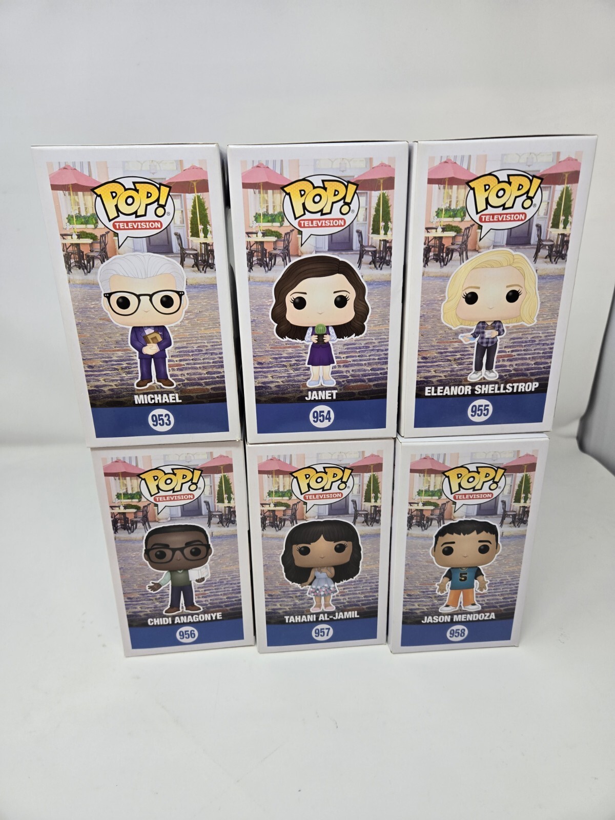 Good Place WHOLE SET 6 Funko Pops Eleanor Janet Michael Chidi Tahani ...