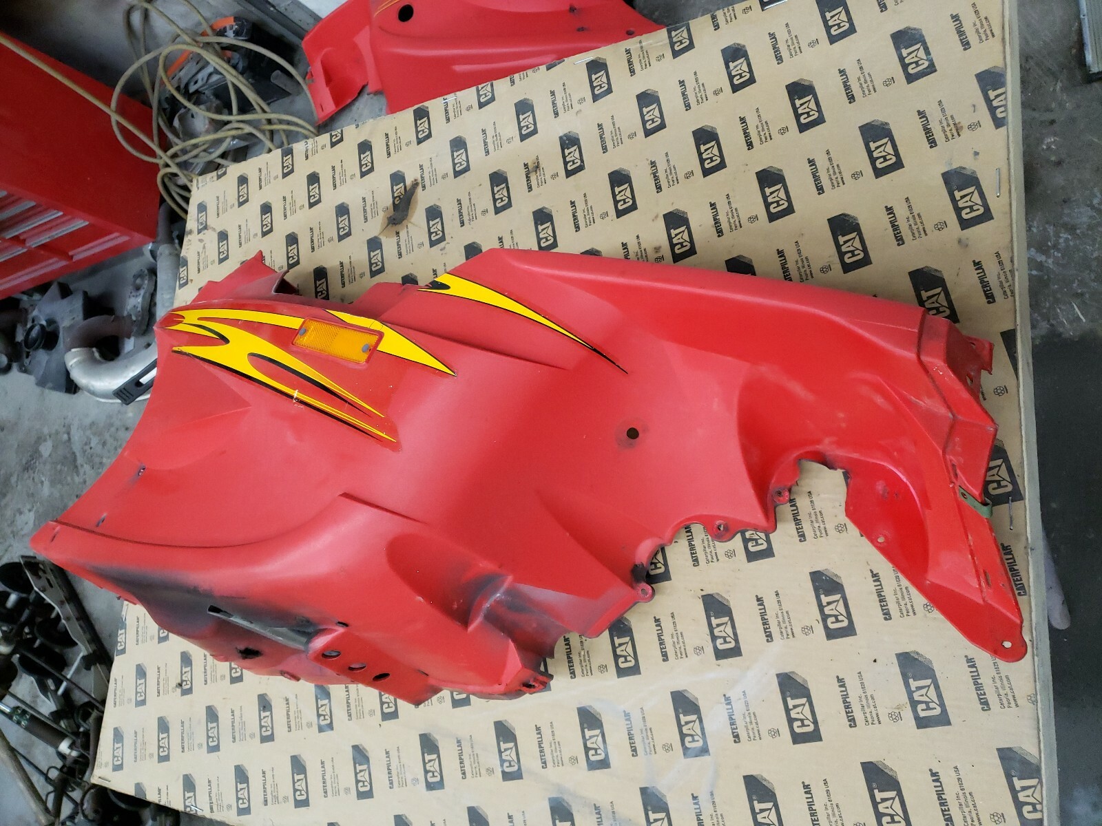 Arctic Cat Firecat Right Side Belly Pan Red F5 F6 F7 Efi Carb | eBay