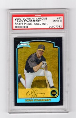 2003 Bowman Chrome Draft Picks Gold Refractor #42 Craig Stansberry [41/ ...