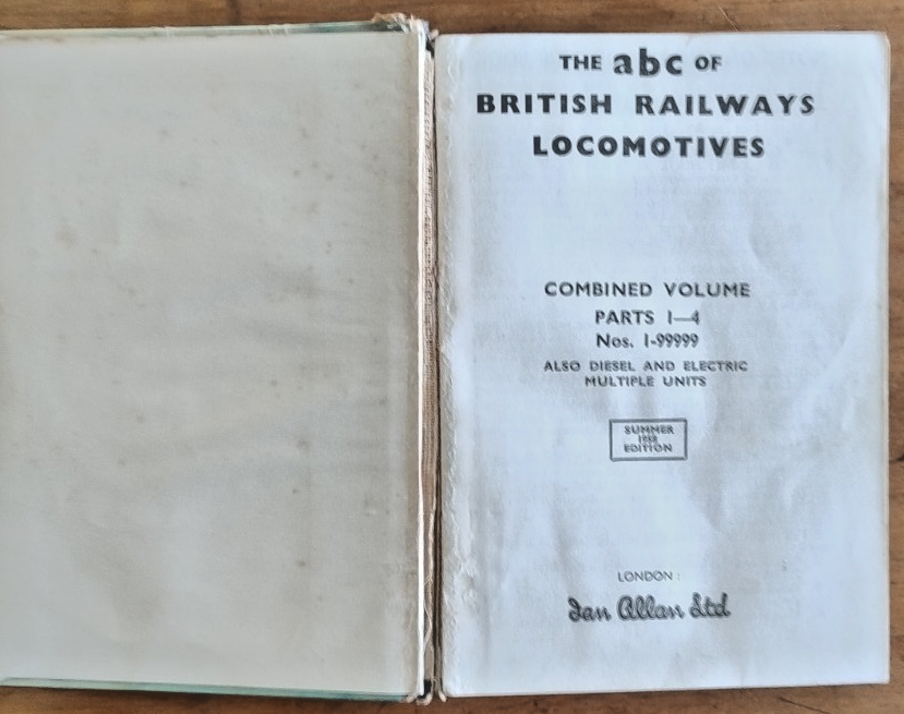 Ian Allan abc British railways LOCOMOTIVES - 1962/63 Combined Volume ...