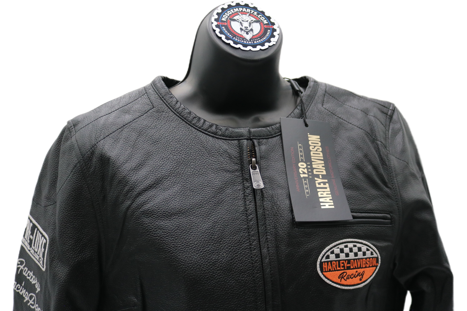 97052-23VW NWT HARLEY-DAVIDSON WOMENS LEATHER JACKET 120TH ANNIVERSARY ...