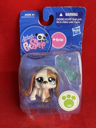 Littlest Pet Shop 2096 LPS Authentic Neapolitan Basset Hound Pink White ...