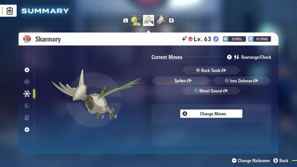 Shiny Alpha Skarmory Pokemon Legends Za Perfect IV With Masterball ...