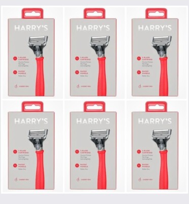 6 X Harry's razor (cherry red) Harrys Razors Rrp £60 | eBay UK
