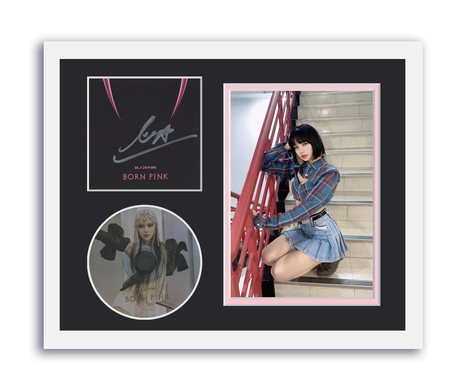 Blackpink Lisa Autographed Signed 11x14 Custom Framed CD Photo Born ...