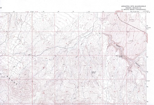 Arrastra Mtn. Quadrangle Arizona 1967 USGS Topo Map 7.5 Minute ...