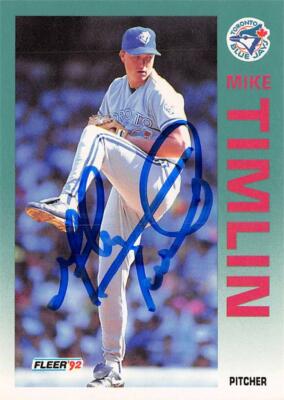 Mike Timlin autographed Baseball Card (Toronto Blue Jays) 1992 Fleer ...