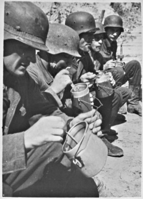 WW II German Photo ---- Soldiers Eating Rations | eBay
