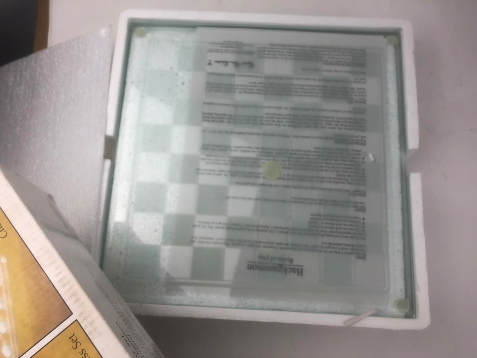 Crystal Clear 69 Piece 3 in 1 Game Set (Backgammon, Chess, Checkers ...