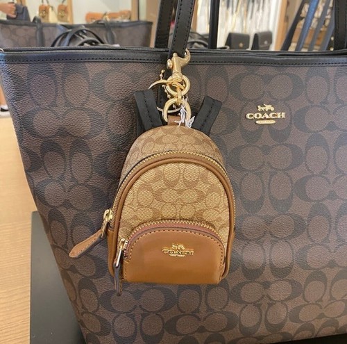 Coach Mini Court Backpack New With Tags Key Chain Signature Canvas ...
