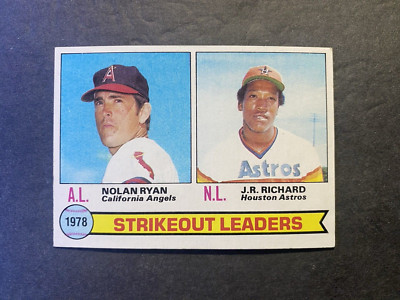 1979 Topps Baseball Strikeout Leaders Card Nolan Ryan/ J.R. Richard ...