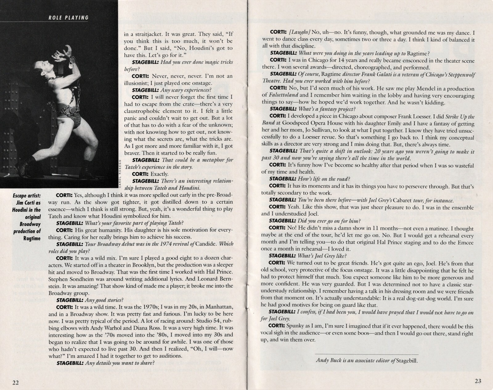 Jim Corti "RAGTIME" Ahrens and Flaherty / Terrence McNally 2001 Detroit ...