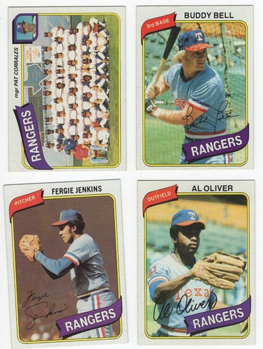 1980 Topps Baseball Texas Rangers Team Set of 29 Cards | eBay