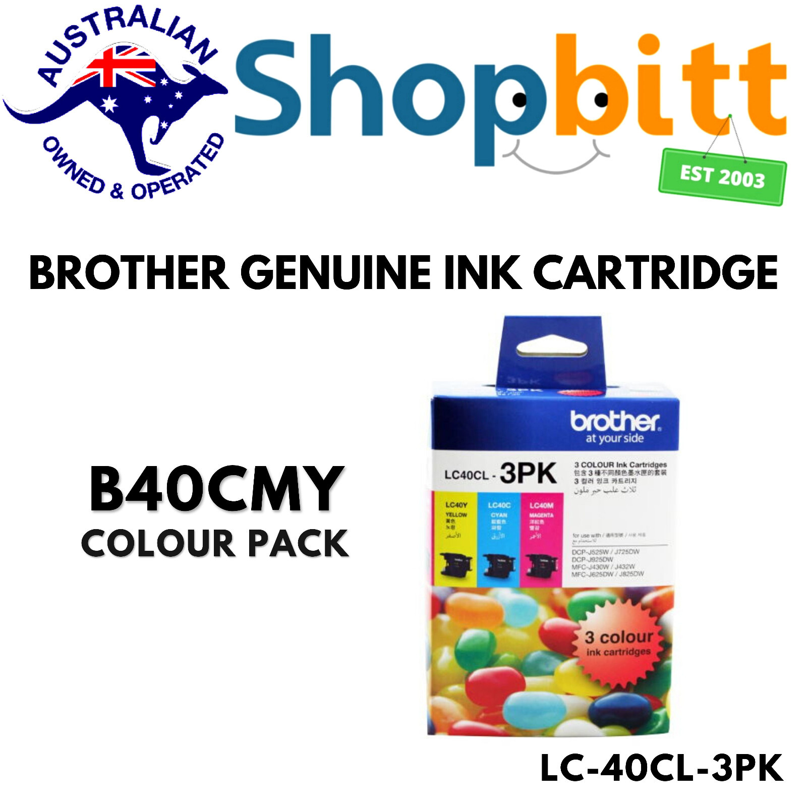 Brother LC-40 Inkjet Cartridge 3pack - GENUINE | eBay Australia