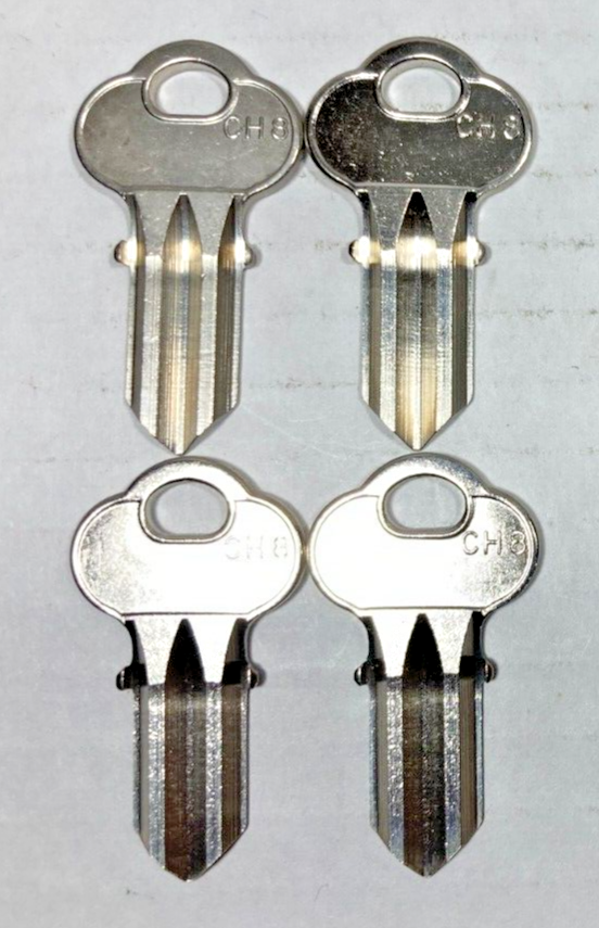 Lot of (4) SILCA Italy CH8 CH-8 KEY BLANKS Uncut NEW OLD STOCK Chicago ...