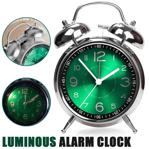 Super Loud Alarm Clock Non-Tick-Tick with Night Light Bedside Home ...