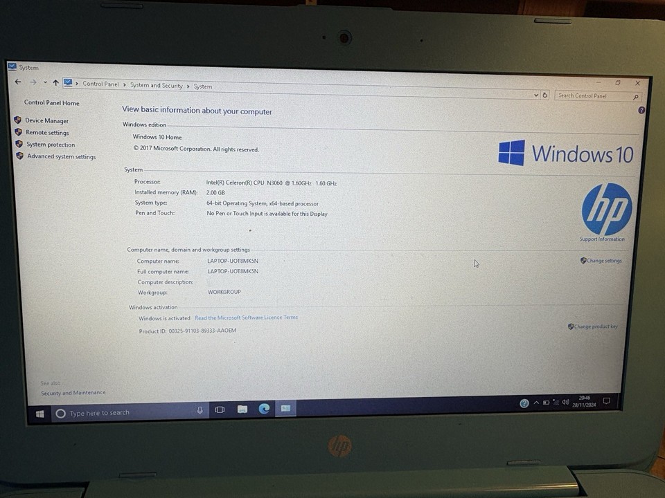 HP Stream 11 Mini Laptop – Blue – Windows 10 | eBay UK