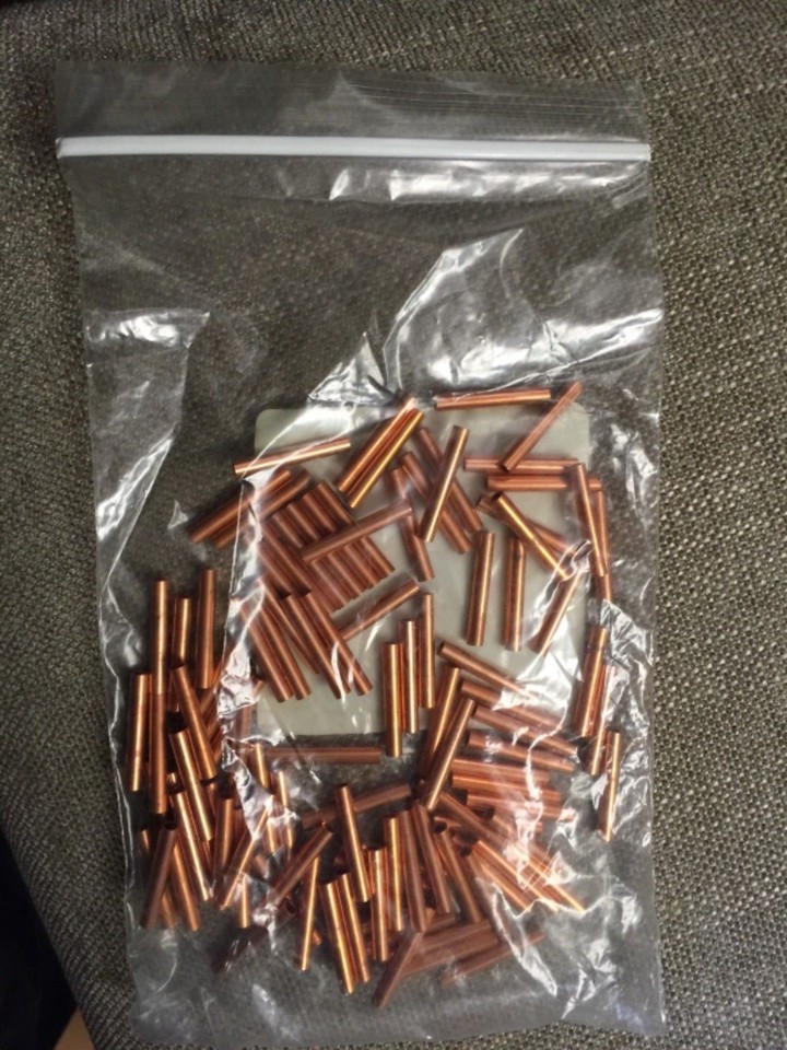 QTY 100 - THERMOWELD Copper Adapter Sleeve for #12, #14 STR or #10, #12 ...