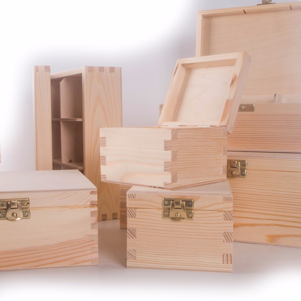 SELECTION of 150 Small&Medium Wooden Boxes/Memory Chest Crate/Craft ...
